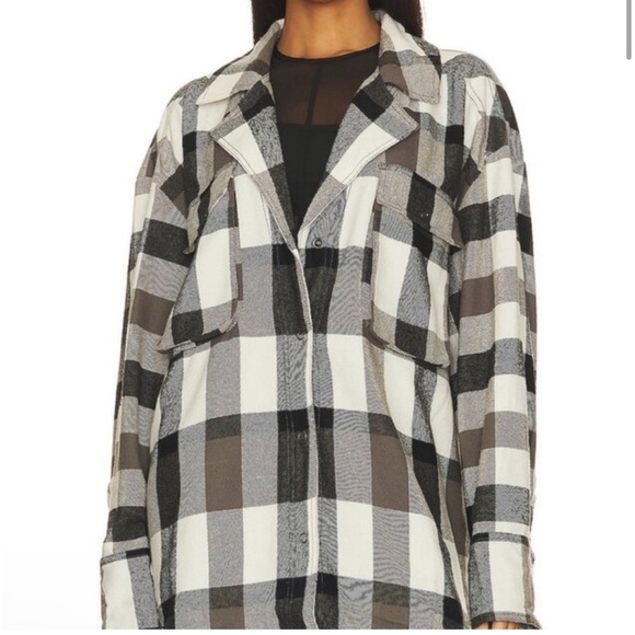 Free People | Tops | Free People We The Free Izzy Plaid Flannel Cargo ...